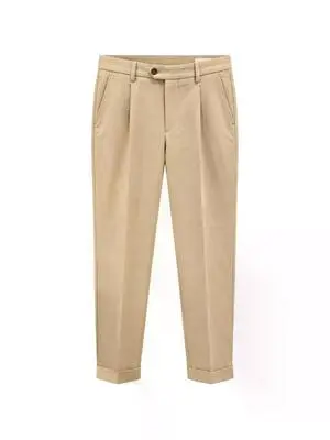 DEVORE Pleated Turn-up Trousers - Neutrals