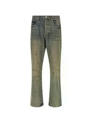 PURPLE BRAND P011 Dirty Oil Repair Jeans - Blue