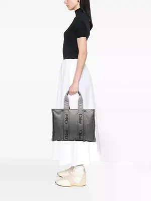 Chloé 2021-2026 Large Nylon Woody Tote Bag