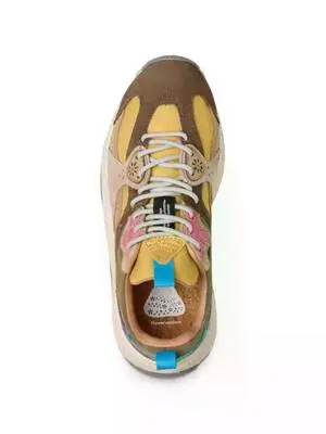 FLOWER MOUNTAIN Wave Suede Overlapping Sneakers