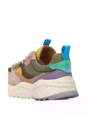 FLOWER MOUNTAIN Wave Suede Overlapping Sneakers