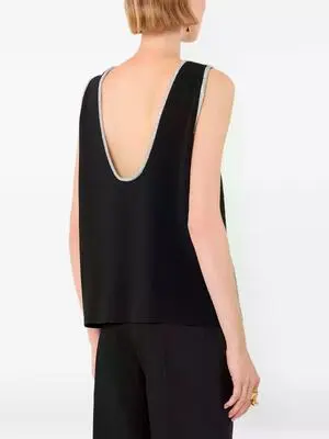 Sportmax Spxafa Crystal-embellished Scoop-back Top