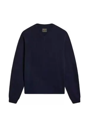 WOOLRICH V-neck Wool Sweater - Blue