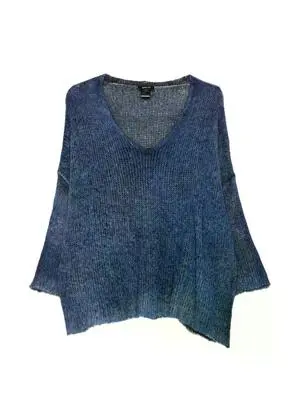 AVANT TOI V-neck Open-knit Sweater - Blue