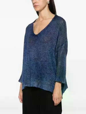 AVANT TOI V-neck Open-knit Sweater