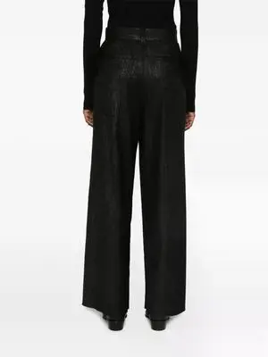 PENNYBLACK Glitter-effect Wide-leg Trousers - Black