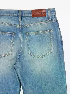 Gucci Faded Straight-leg Jeans - Blue