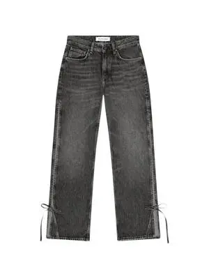 WON HUNDRED Baggy Tie-fastening Slit Jeans