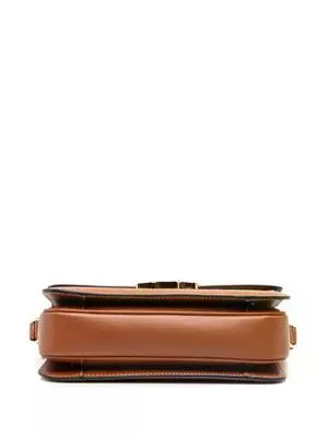 Celine 2022 Classique Canvas And Calfskin Triomphe Crossbody Bag