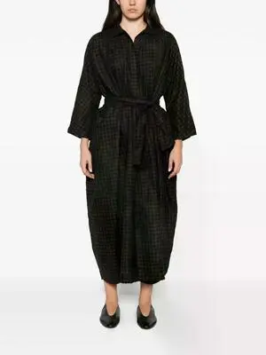 DANIELA GREGIS Check-pattern Belted Dress