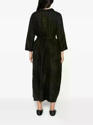 DANIELA GREGIS Check-pattern Belted Dress