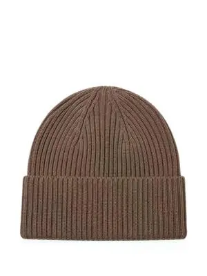 LANEUS Ribbed-knit Beanie Hat - Brown