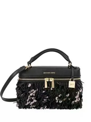 Michael Kors Jana Extra-small Paillette Embellished Crossbody Bag - Black