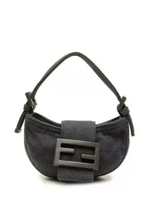 Fendi 2000-2010 Mini Wool Croissant Handbag