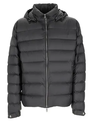 Moncler Piumino Corto "arneb" Con Cappuccio - Grey