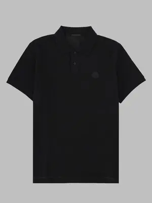 MONCLER Polo In Piquet Di Cotone Con Logo