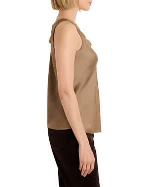 NIC+ZOE Day Gloss Lace Trim Tank - Hazelnut