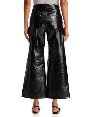 FRAME The Patent Leather High Rise Swing Jeans