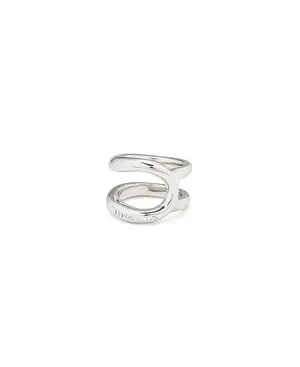 UNODE50 Sterling -plated Curvilinear Ring - Silver
