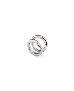 UNODE50 Sterling -plated Curvilinear Ring