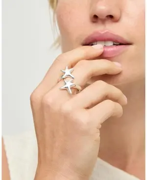 UNODE50 Tone Double Star Ring