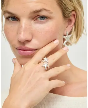 UNODE50 Tone Double Star Ring