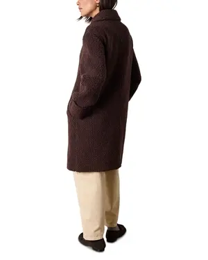 Whistles Wool Blend Boucle Car Coat