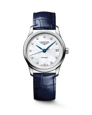 LONGINES Master Watch, 34mm - Mop/blue