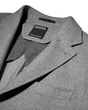 ZEGNA Melange Trofeo Wool & Cashmere Blazer