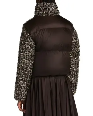 Moncler Poetique Mixed Media Down Jacket