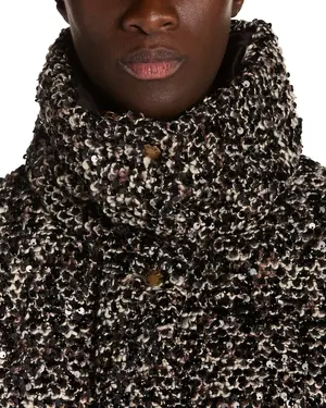 Moncler Poetique Mixed Media Down Jacket
