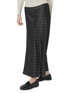 POINT Satin A Line Slip Skirt - Black