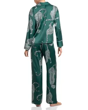 MIDNIGHT BAKERY Satin Long Sleeve Pajama Set