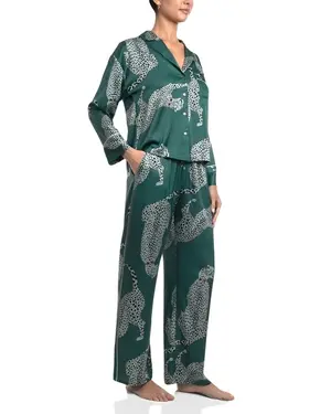 MIDNIGHT BAKERY Satin Long Sleeve Pajama Set