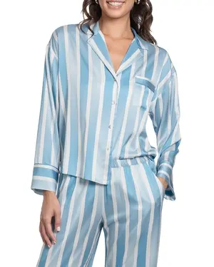 MIDNIGHT BAKERY Satin Long Sleeve Pajama Set