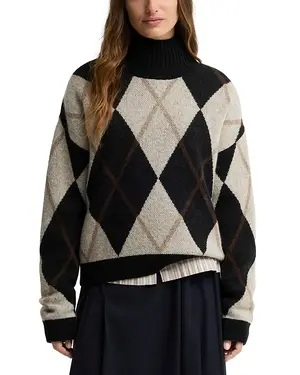 Barbour Marlow Argyle Turtleneck Sweater