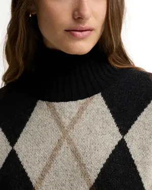 Barbour Marlow Argyle Turtleneck Sweater