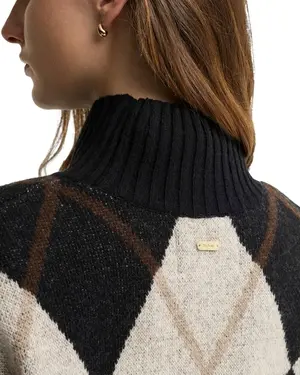 Barbour Marlow Argyle Turtleneck Sweater