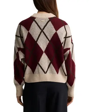 Barbour Harleigh Argyle V Neck Cardigan