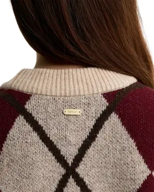 Barbour Harleigh Argyle V Neck Cardigan