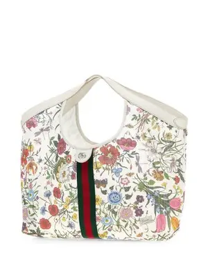 GUCCI Giglio Flora Print Large Tote