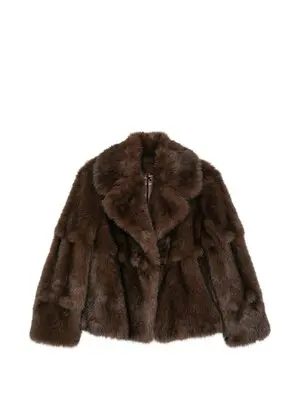 Ermanno Scervino Faux Fur Jacket By - Brown
