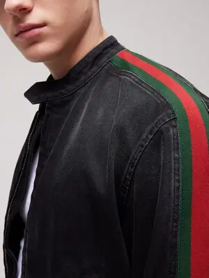 Gucci Web Detail Denim Jacket