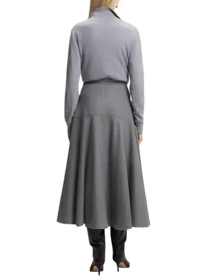 BOSS A-line Skirt In Melange Flannel