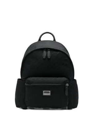 EMPORIO ARMANI Logo Nylon Backpack - Black