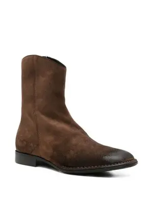 Emporio Armani Leather Ankle Boots