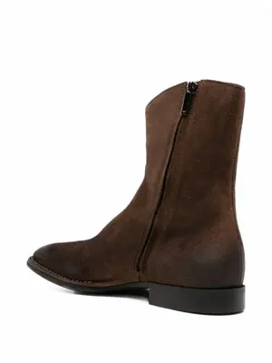 Emporio Armani Leather Ankle Boots