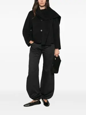 Max Mara Wool Short Coat - Black