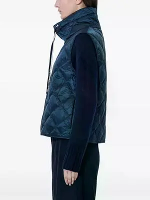 Max Mara Diamond-quilted Gilet - Blue