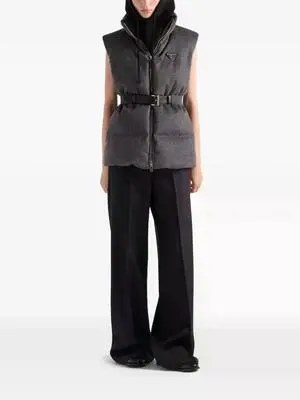 Prada Loden Down Vest - Grey